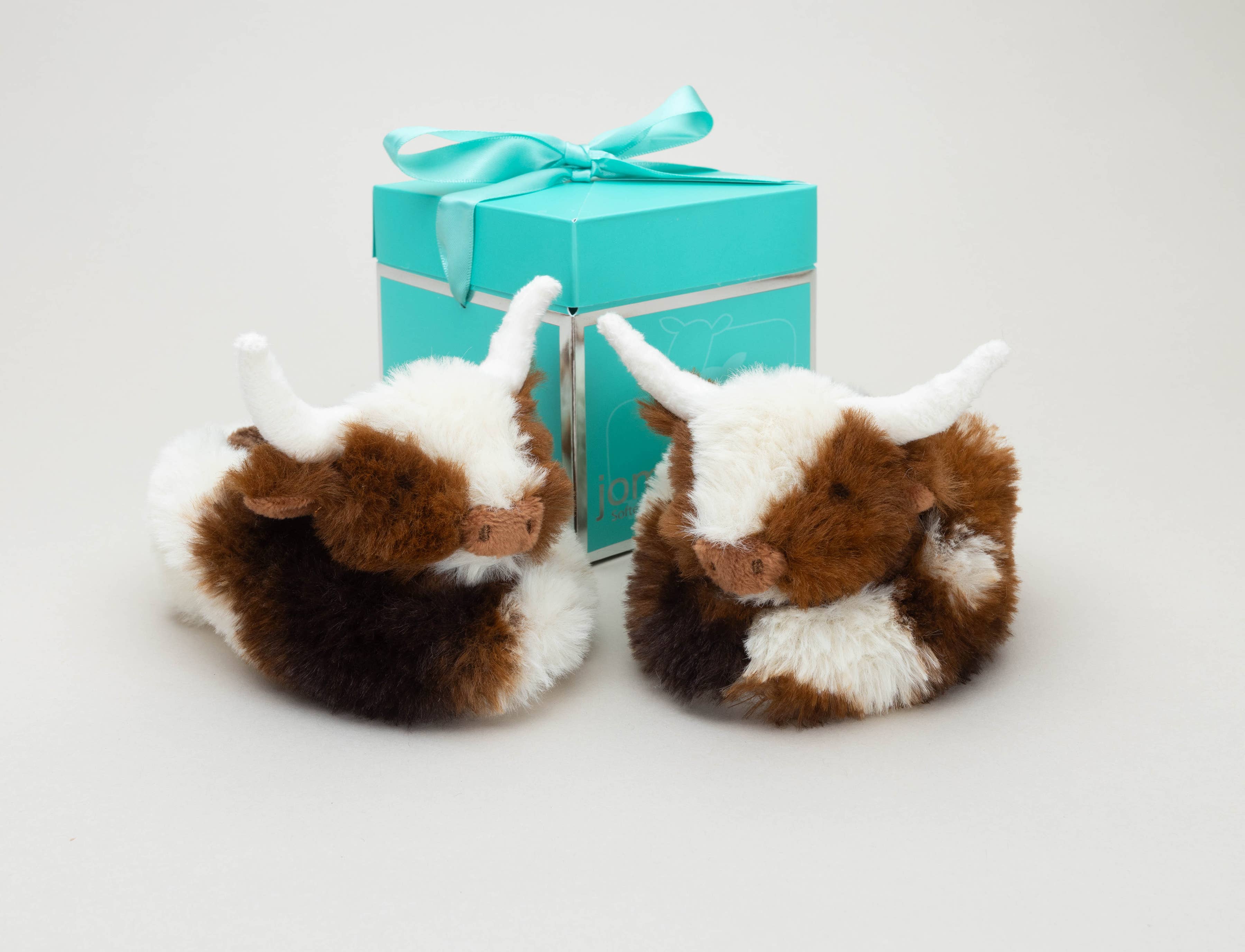 Texas Longhorn Highland Cow Plush Baby Slippers House Shoes - ParkerJoe