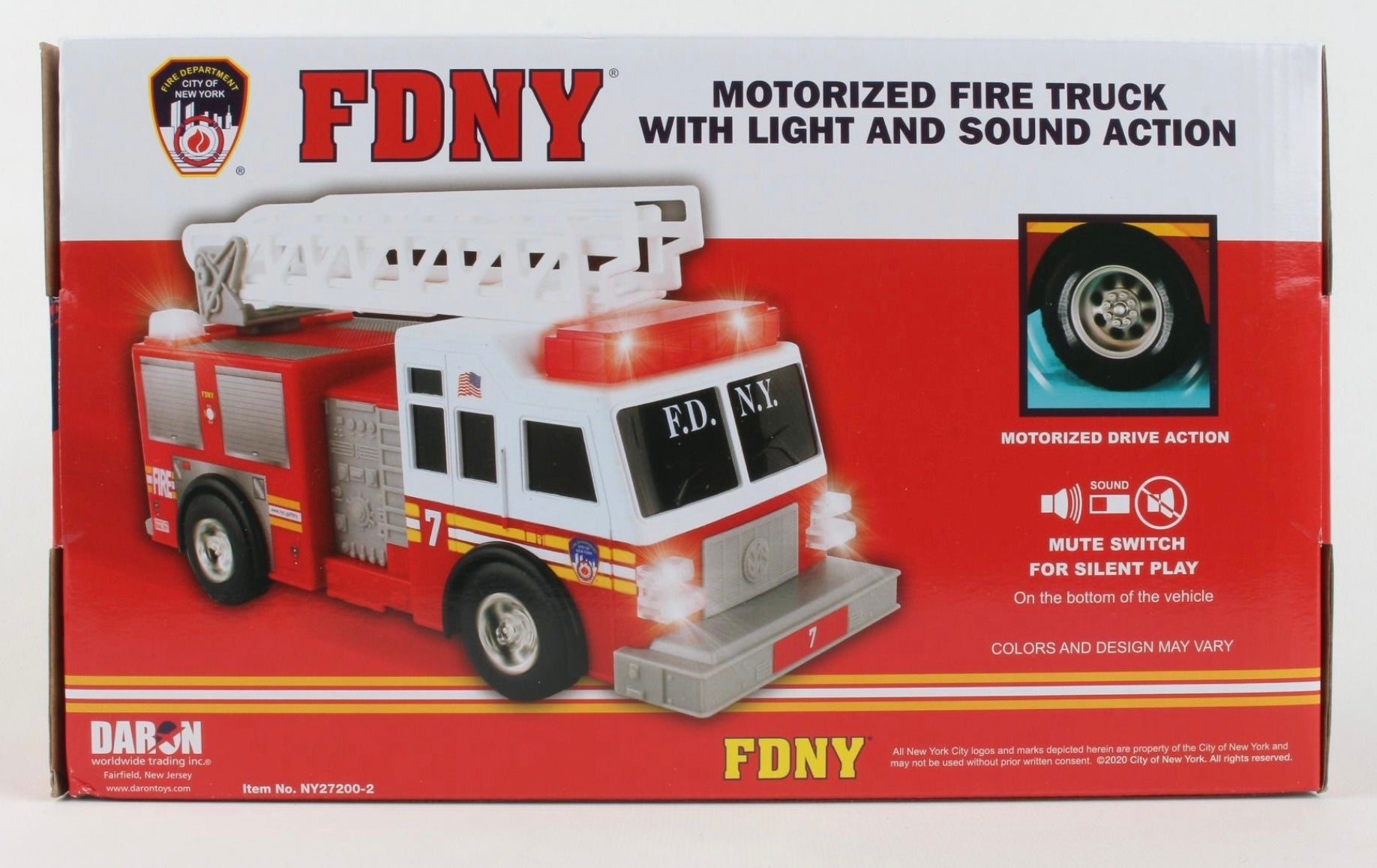 FDNY Motorized Fire Truck With Light And Sound - ParkerJoe